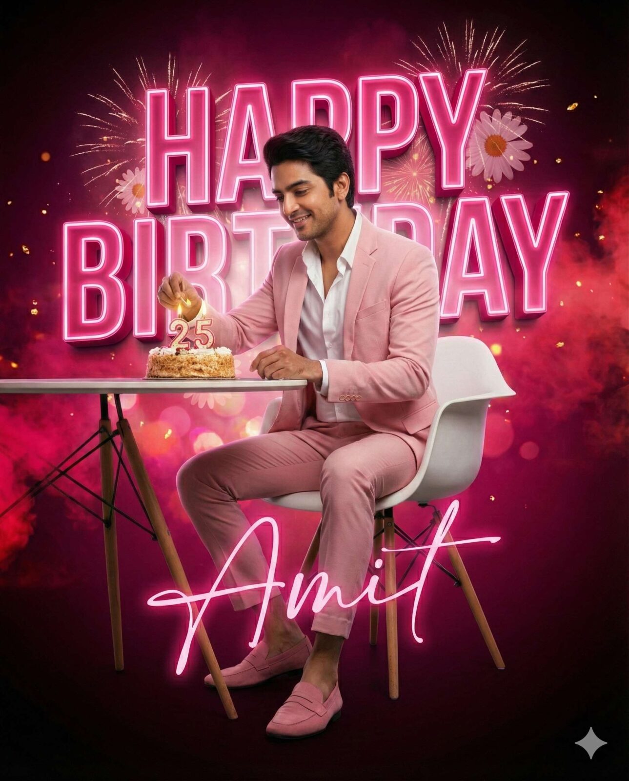 Ultra-Realistic 8K Happy Birthday Poster Design for Vijay | Premium ...